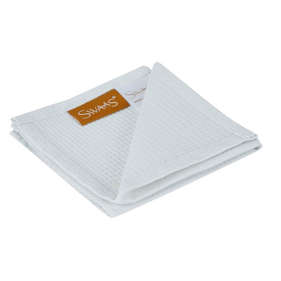 100% Cotton Waffle Dish Cloth Honeycomb Design - Light Grey - Set of 8 – Swaas